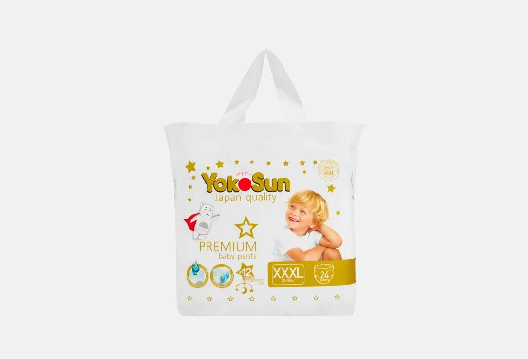 YokoSun Premium Xxxl, 20-30 кг Подгузники-трусики 24 шт