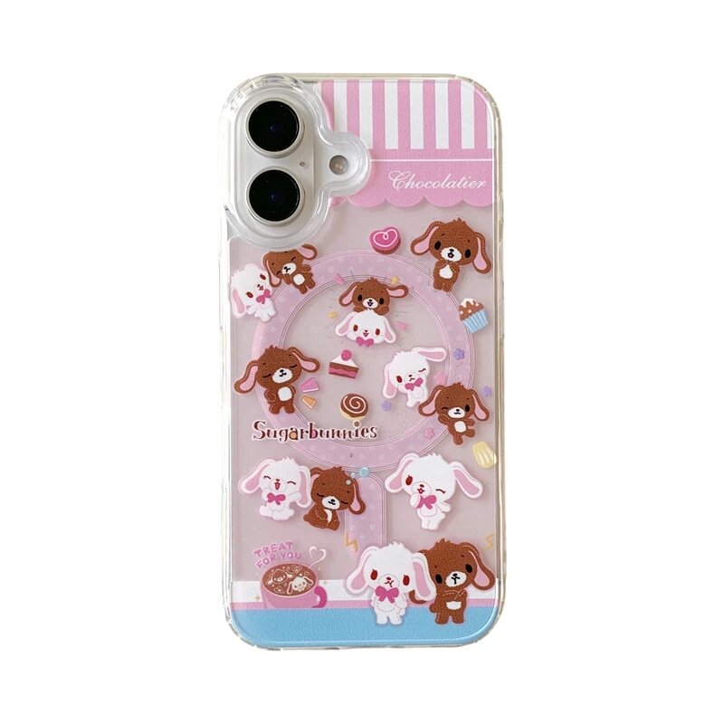 Магнитный кронштейн MINISO для чехла iPhone 14 Pro Sugarbunnies, iPhone 16
