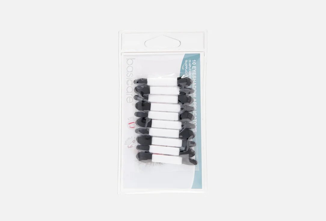 BASICARE EYESHADOW APPLICATORS DOUB Аппликаторы для теней 10шт