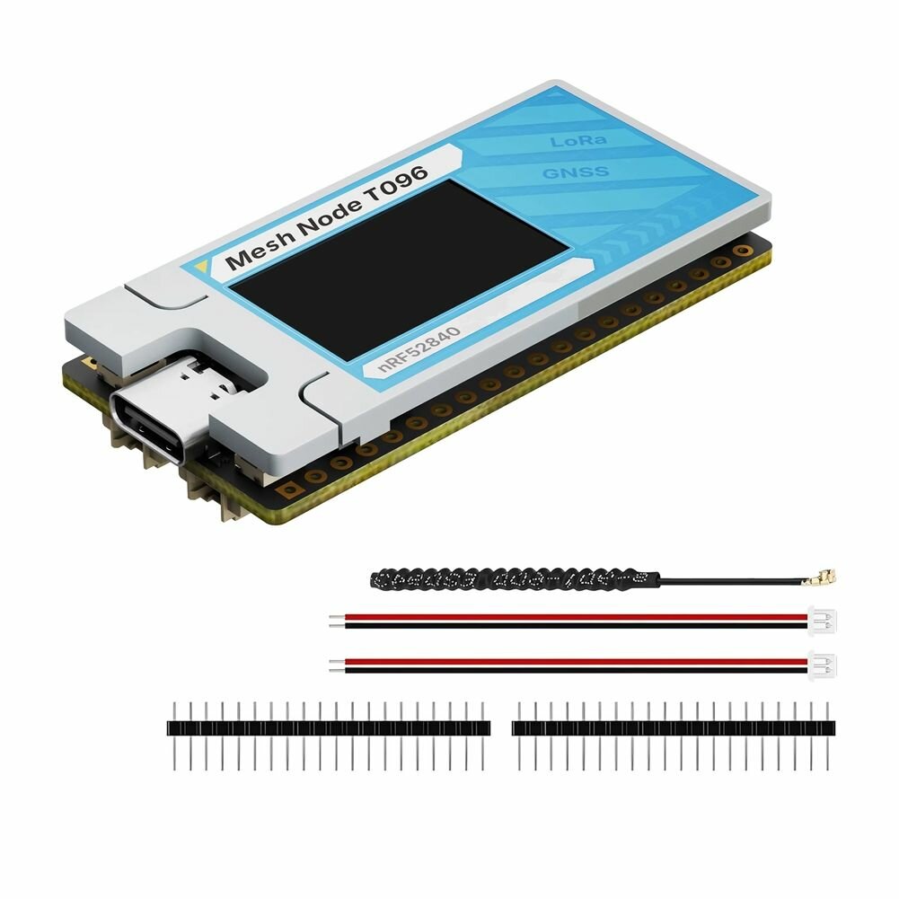 Плата разработки Heltec Mesh Node T096, трекер Meshtastic NRF52840 LoRa SX1262 с Bluetooth для MeshCore LoRaWAN 863-928 МГц