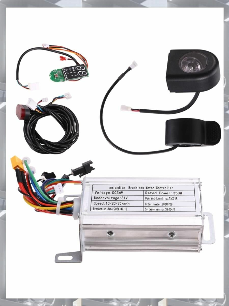 36V 350W Бесщеточный Контроллер + Bluetooth Дисплей Освещение Акселераторный Набор Для Электросамоката M365/M365 Pro