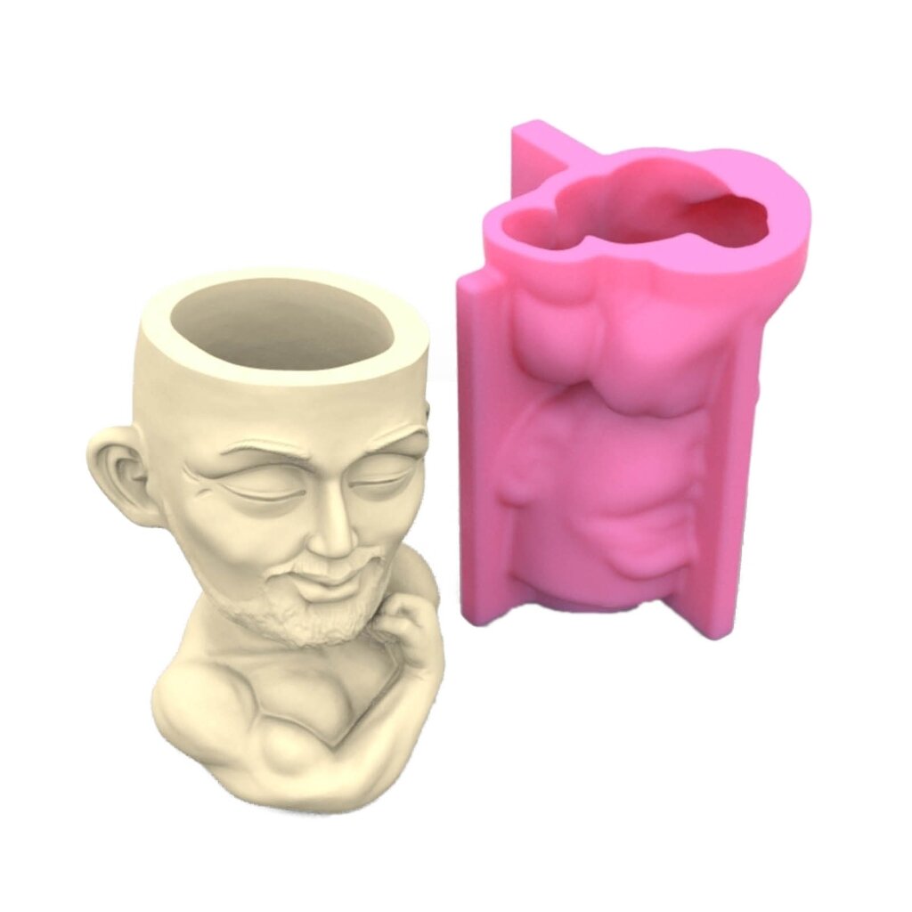 Держатель Ручки Формирует Цветочный Горшок Из Эпоксидной Смолы Muscle Man Mold для Изготовления Поделок