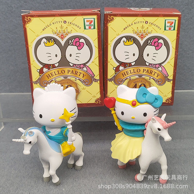 40-я годовщина, издание 711, плюшевая кукла Hello Kitty, платье, лошадка для верховой езды, сказка, День святого Валентина, 1 пара украшений