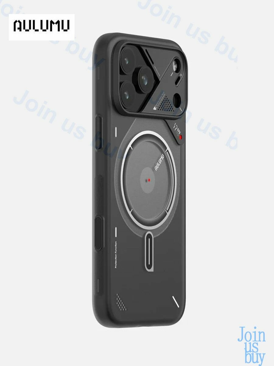 AULUMU Чехол для iPhone 17 Pro series, Aulumu A17, TPU IMD, серый полупрозрачный