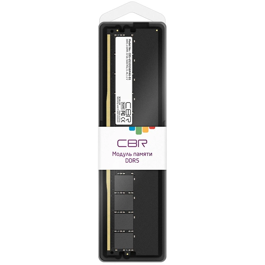 Память DDR5 32GB 5600 CBR CD5 - US32G56M46 - 01 PC5 - 44800, 5600MHz, CL46, 1.1V