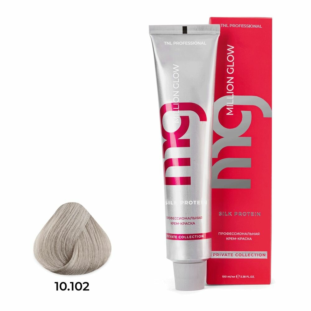 Крем-краска для волос Million glow Private collection Silk protein 10.102