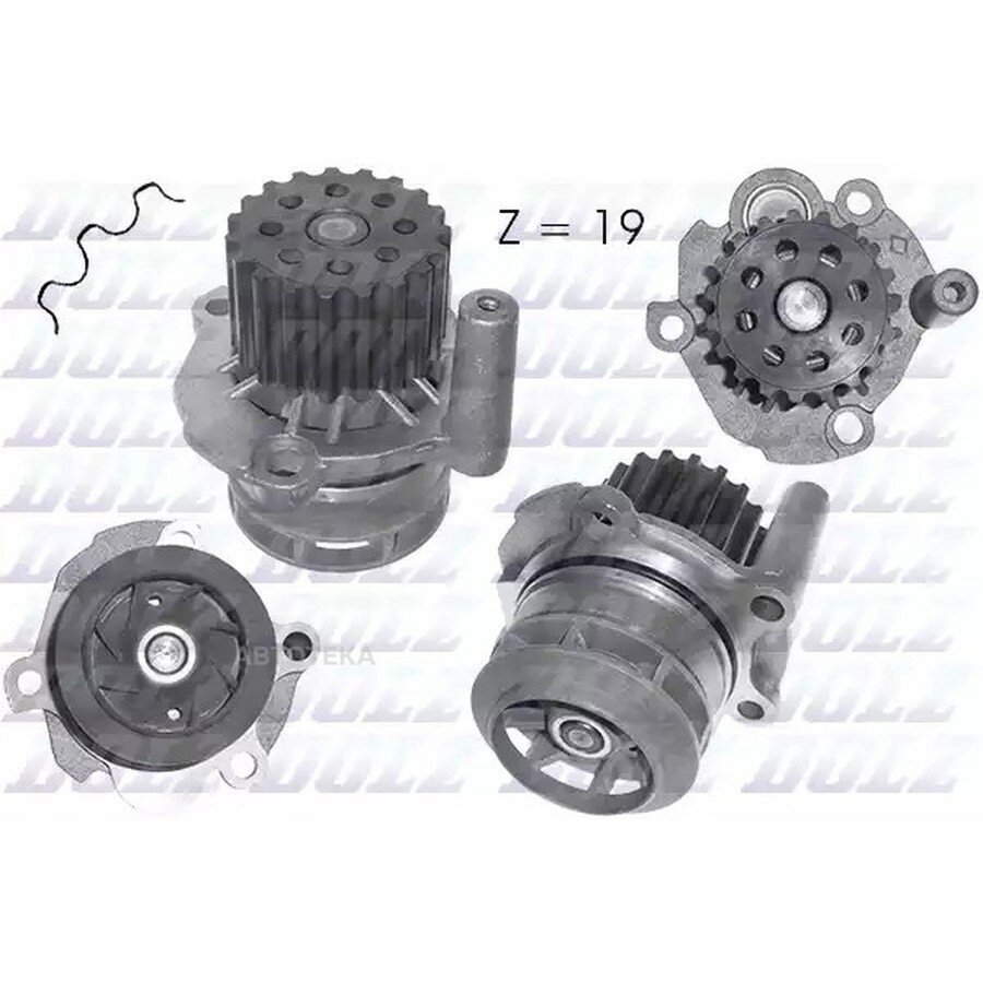 Помпа водяная пр-во Испания DOLZ A251 VAG OCTAVIA, SUPERB, YETI, A4, A6 AZV, BKD, CFHC, CLCB