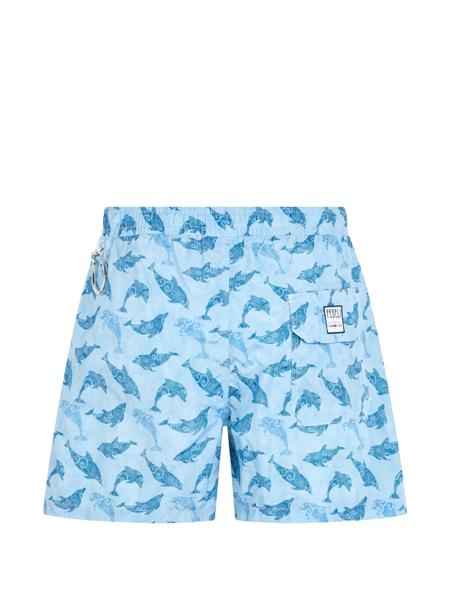 Шорты для плавания FEDELI Marine-pattern swim shorts, размер 46, blue — фото 1