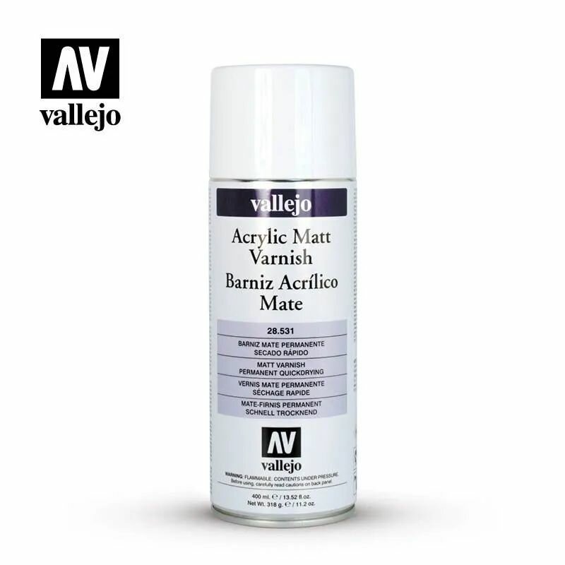 Лак для покрытия сборных моделей Vallejo MATT VARNISH 400мл.