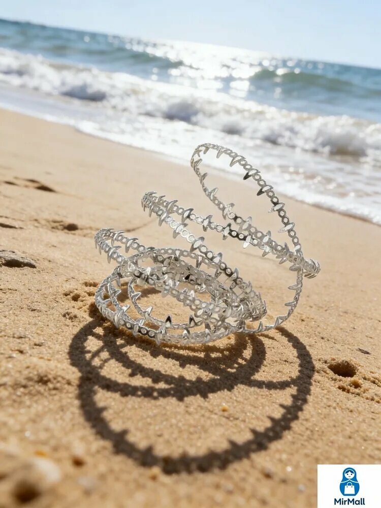Полоска с окантовкой серебряного браслета