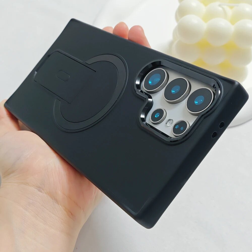 Черный чехол KEYSION для Samsung Galaxy S25 Edge с MagSafe