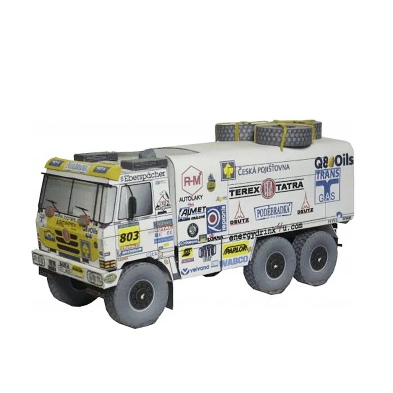 TATRA 815 VD 13 350 6X6.1 Грузовик 1 53 Dakar Rally Mini Origami Art 3D Бумажная модель Papercraft DIY Взрослый ремесло ручной работы ZX-039