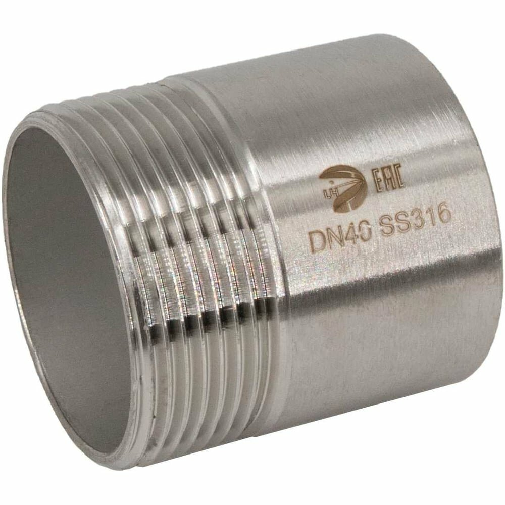 Ниппель приварной NEWKEY нержавеющая сталь AISI316 DN40 (1_1/2), (CF8M), PN16 NK-NE40/6