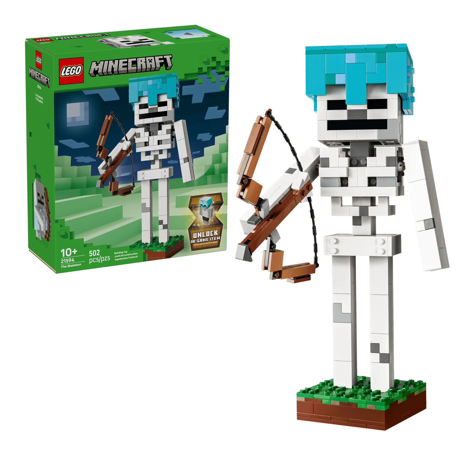 Конструктор LEGO Minecraft 21594 Скелет в шлеме, 10+, 502 дет.