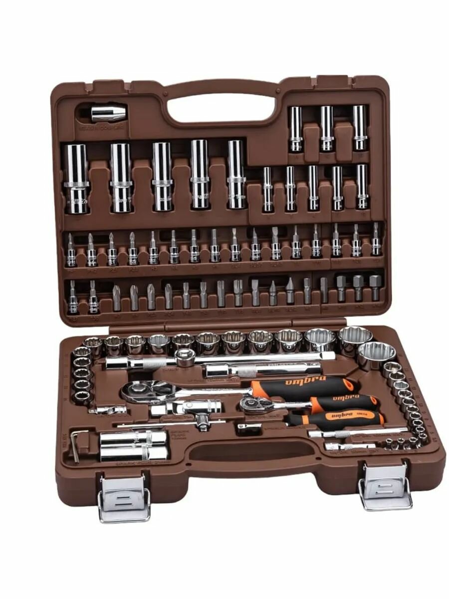 Набор инструмента универсальный 1/4", 1/2"DR, 12-гранные головки 1/2"DR, 94 предмета Ombra OMT94S12