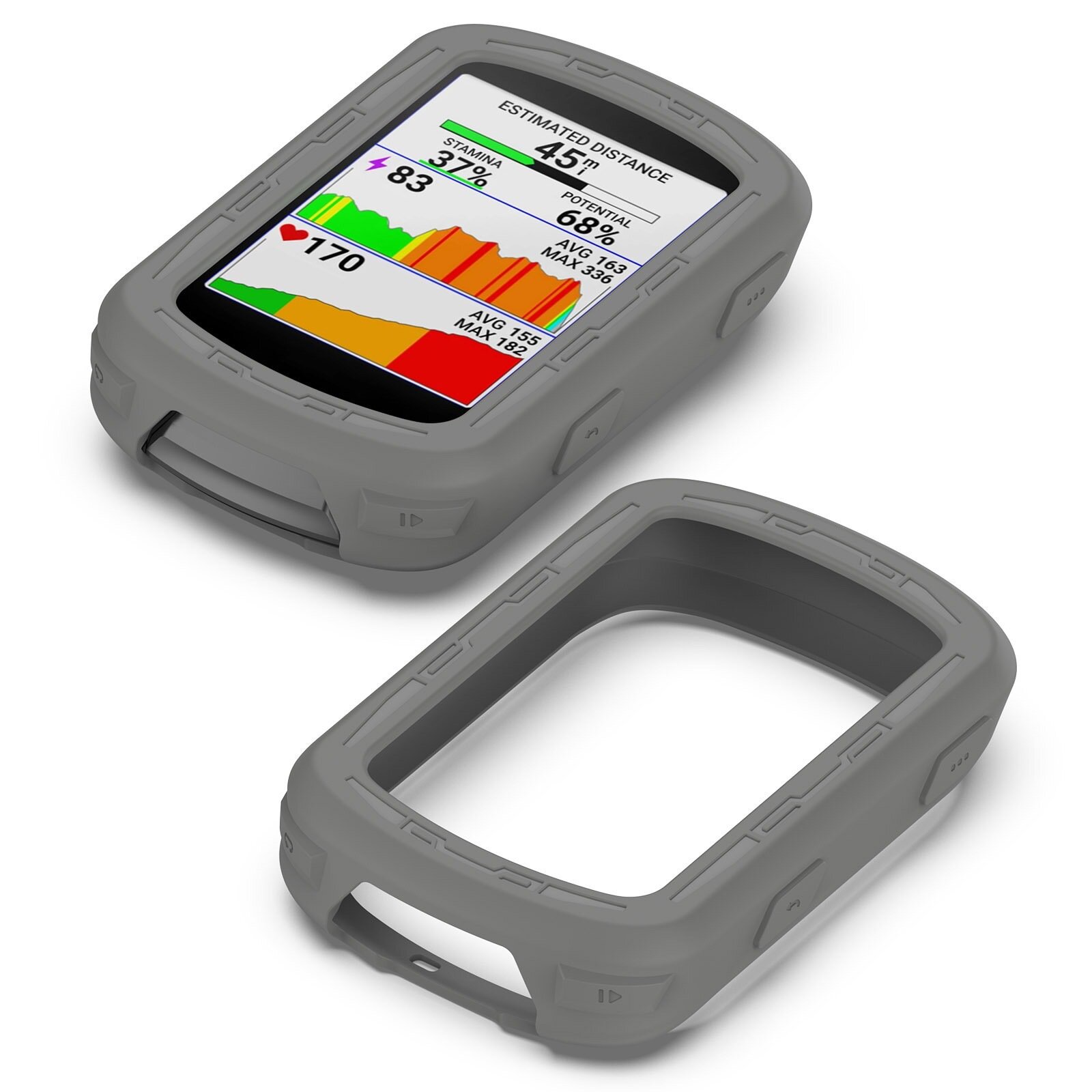 Полуобъемный защитный чехол для велосипедного компьютера Garmin Edge 840 и Edge 540 - Темно-серый