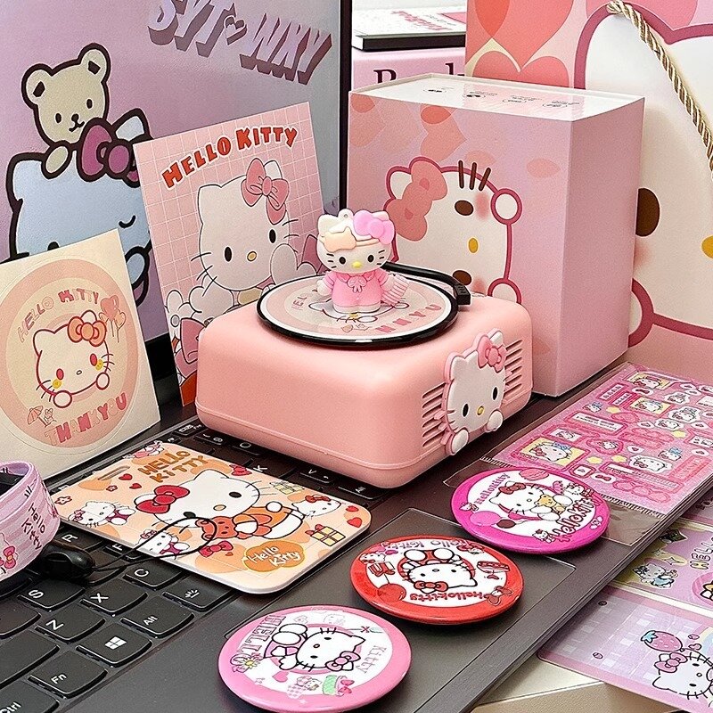 Hello Kitty Премиум Bluetooth Karaoke Speaker Мини-размер Модель H3 Цвет розовый для домашних развлечений
