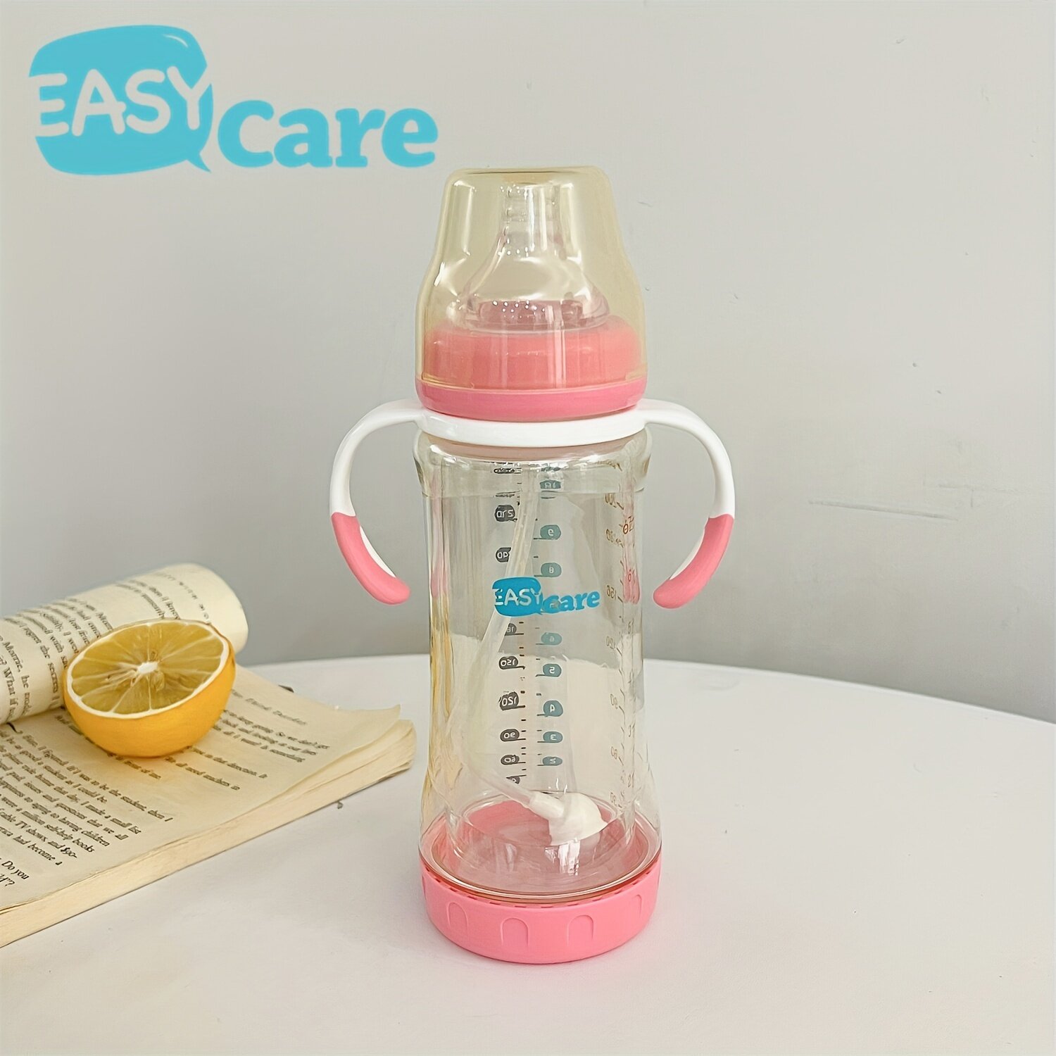Стеклянная детская бутылочка EASYCARE, широкое горлышко, соска 236-472 дюйма, 200 мл/7 унций, в комплекте поильник и бут
