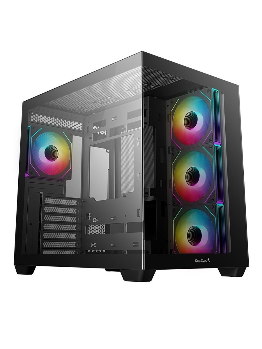 Корпус для ПК Deepcool CG530 4F черный, Mini Tower без блока питания