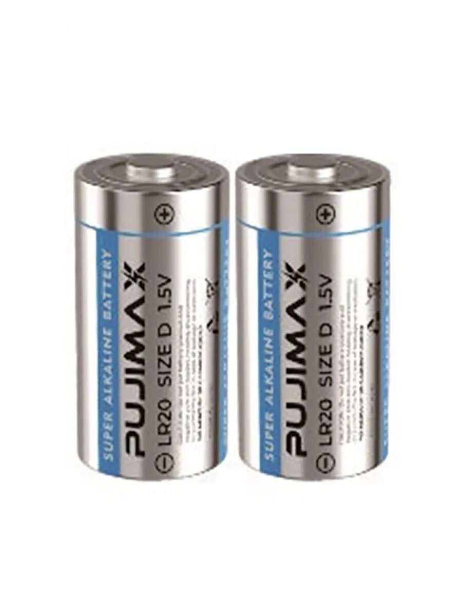 Батарейка алкалиновая Pujimax D LR20 (Size D) для фонарей, радиоприёмников и аудиотехники, 1.5V, 2 шт