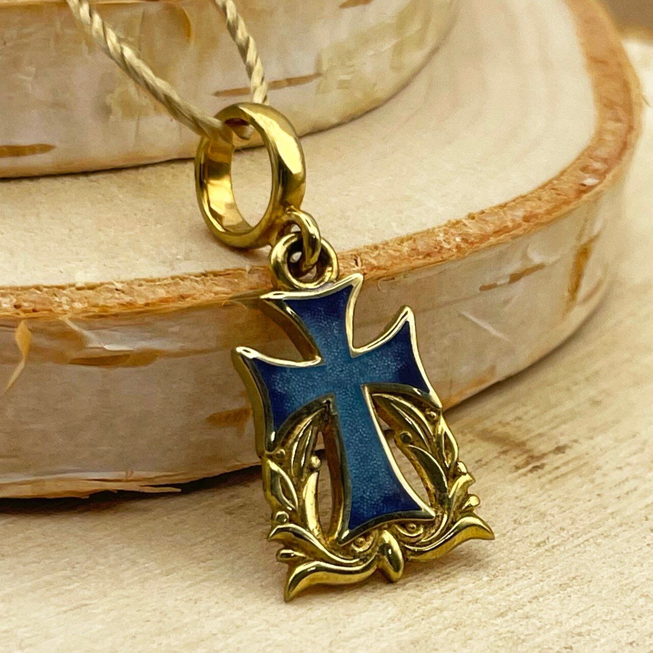 Подвеска, серебро, 960 проба, чернение, оксидирование, золочение, эмаль