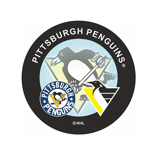 Rubena Шайба Pittsburgh Penguins три логотипа