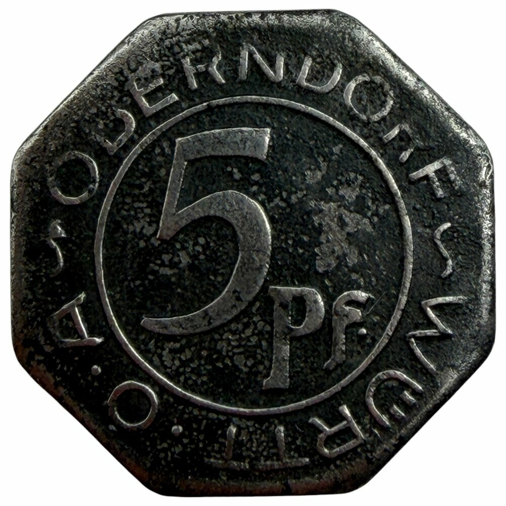 Германия, Германская империя, Оберндорф 5 пфеннигов 1918 г.