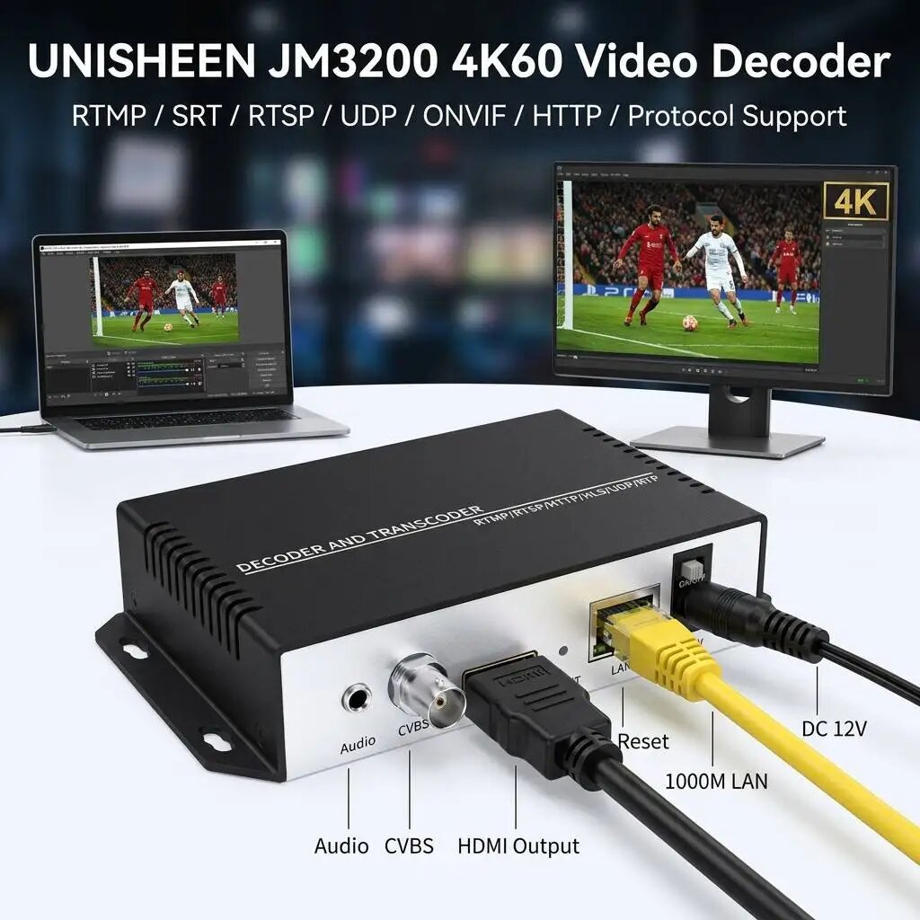 UNISHEEN 4K60 Transcoder HDMI Video Decoder