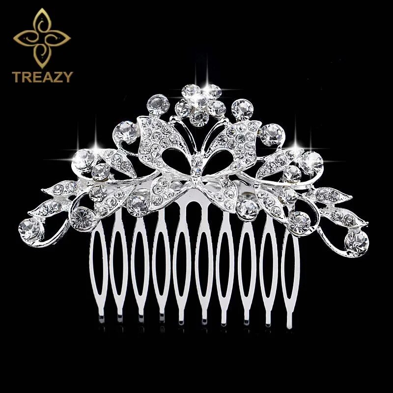 Свадебный гребень TREAZY Design 5 Silver