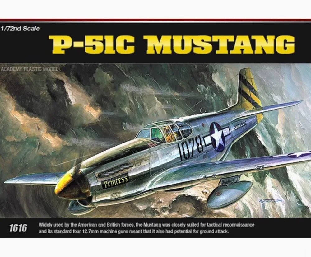 Academy 12441 1/72 P-51C (WWII) SW сборная модель самолета