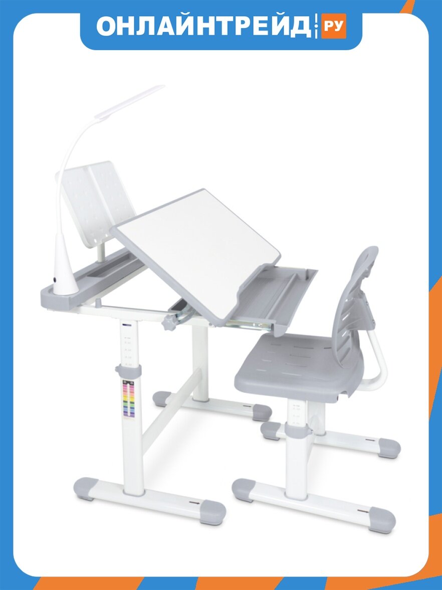 Комплект парта и кресло Ergokids EVO-17 G с лампой