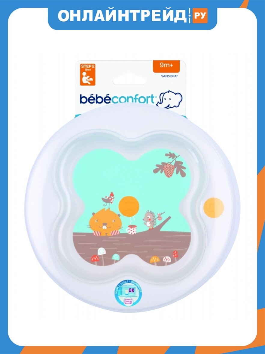 Герметичная тарелка Bebe Confort Bebe Confort Woodcamp с крышкой в форме клевера