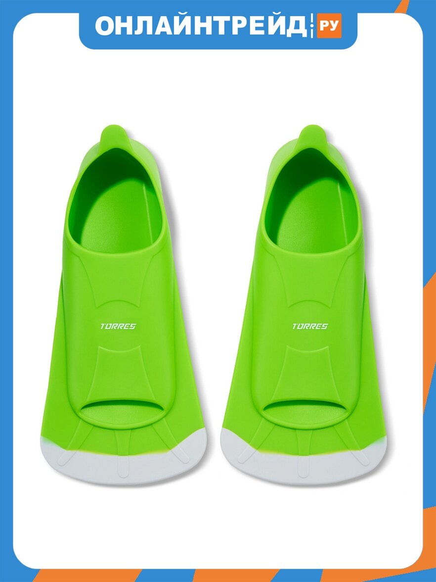 Ласты для бассейна Torres F02, SWF022401GR, р. EU 34-36 (XXS), салатово-серый