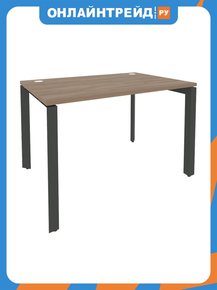 Стол рабочий Riva CHAIR на П-образном м/к O. MP-SP-2.8 Дуб аризона/Антрацит металл 1180*800*750 Onix