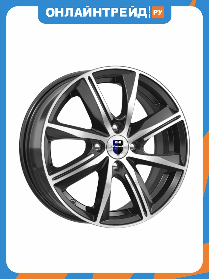 Диск K&k Арнар 7x16/5x110 D67.1 ET38 алмаз чёрный