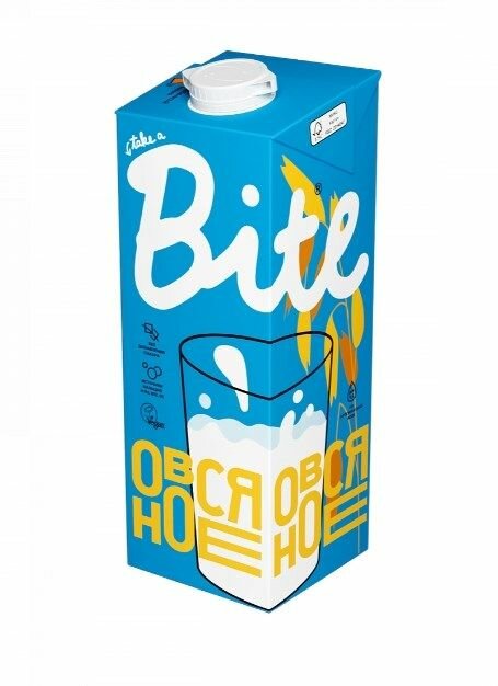 Растительный напиток Bite Овсяный 1л vegan, без лактозы, постное, пп, без сахара