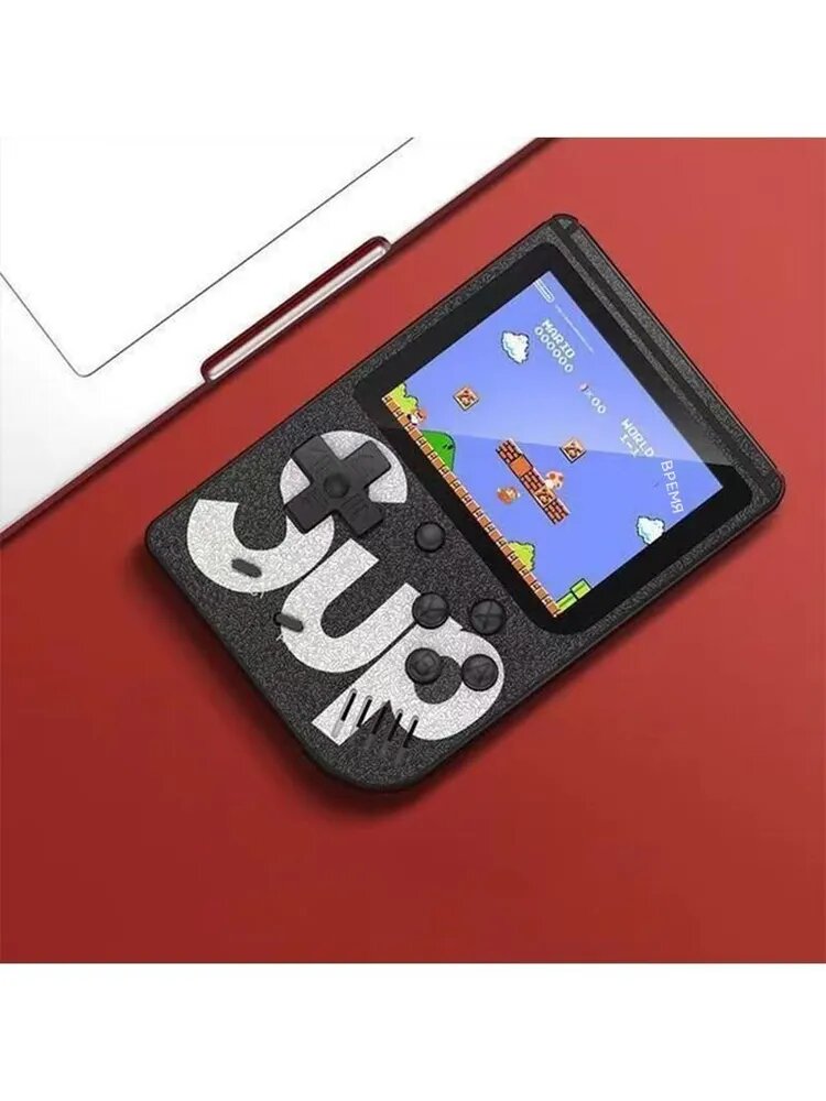 Портативная игровая консоль SUB, 400 игр, с подключением к ТВ, красная