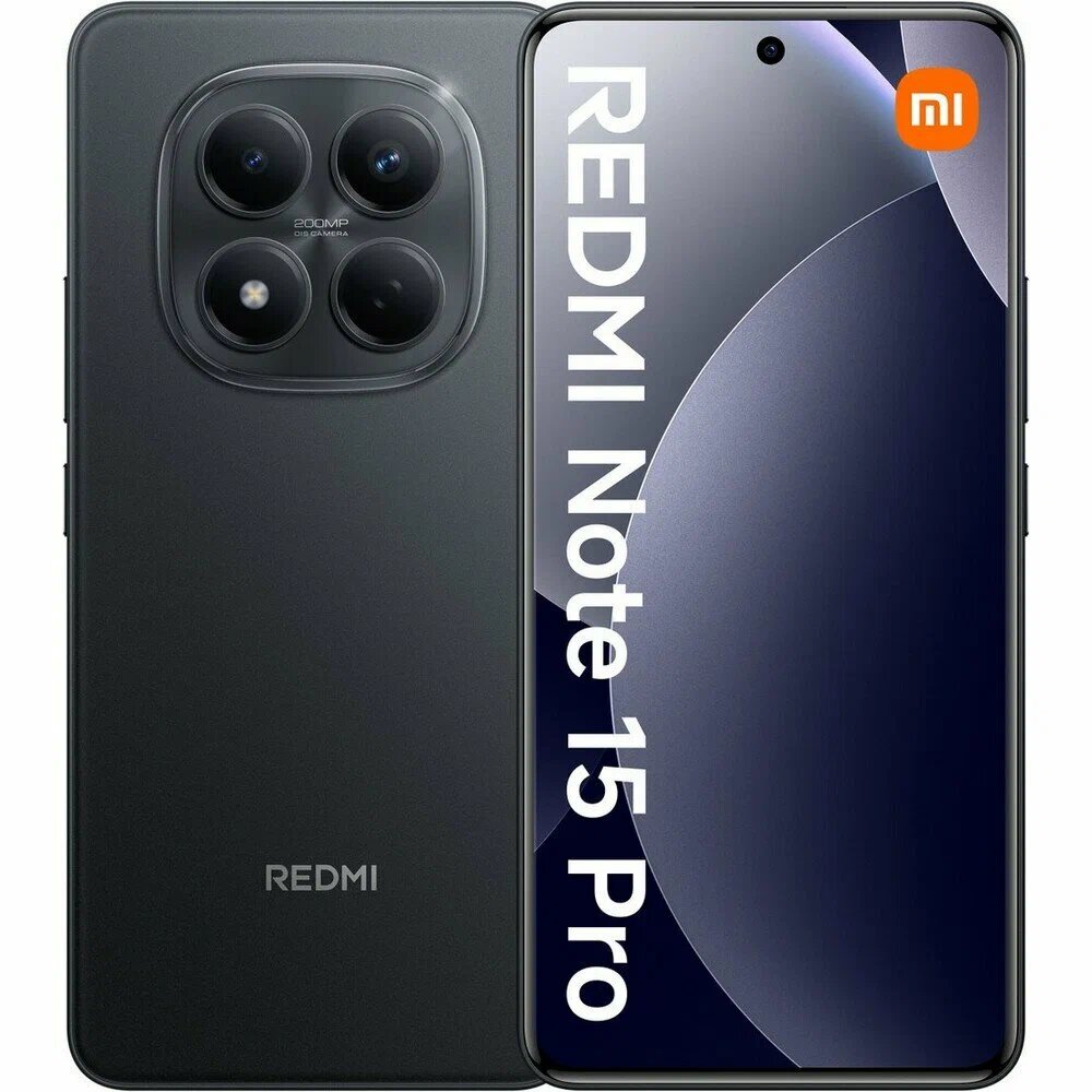Смартфон Xiaomi Redmi Note 15 Pro 4G 12/256 ГБ Ростест/ЕАС, NFC, черный
