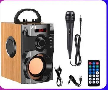 Портативная Bluetooth-колонка A11, 3 динамика, бас, радио, пульт, для вечеринок и поездок