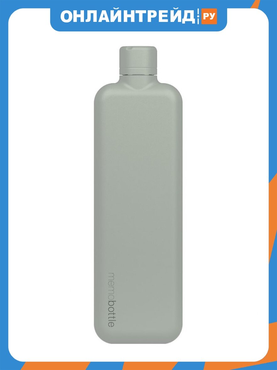 Бутылка для воды Memobottle Slim, из нержавеющей стали, зеленый