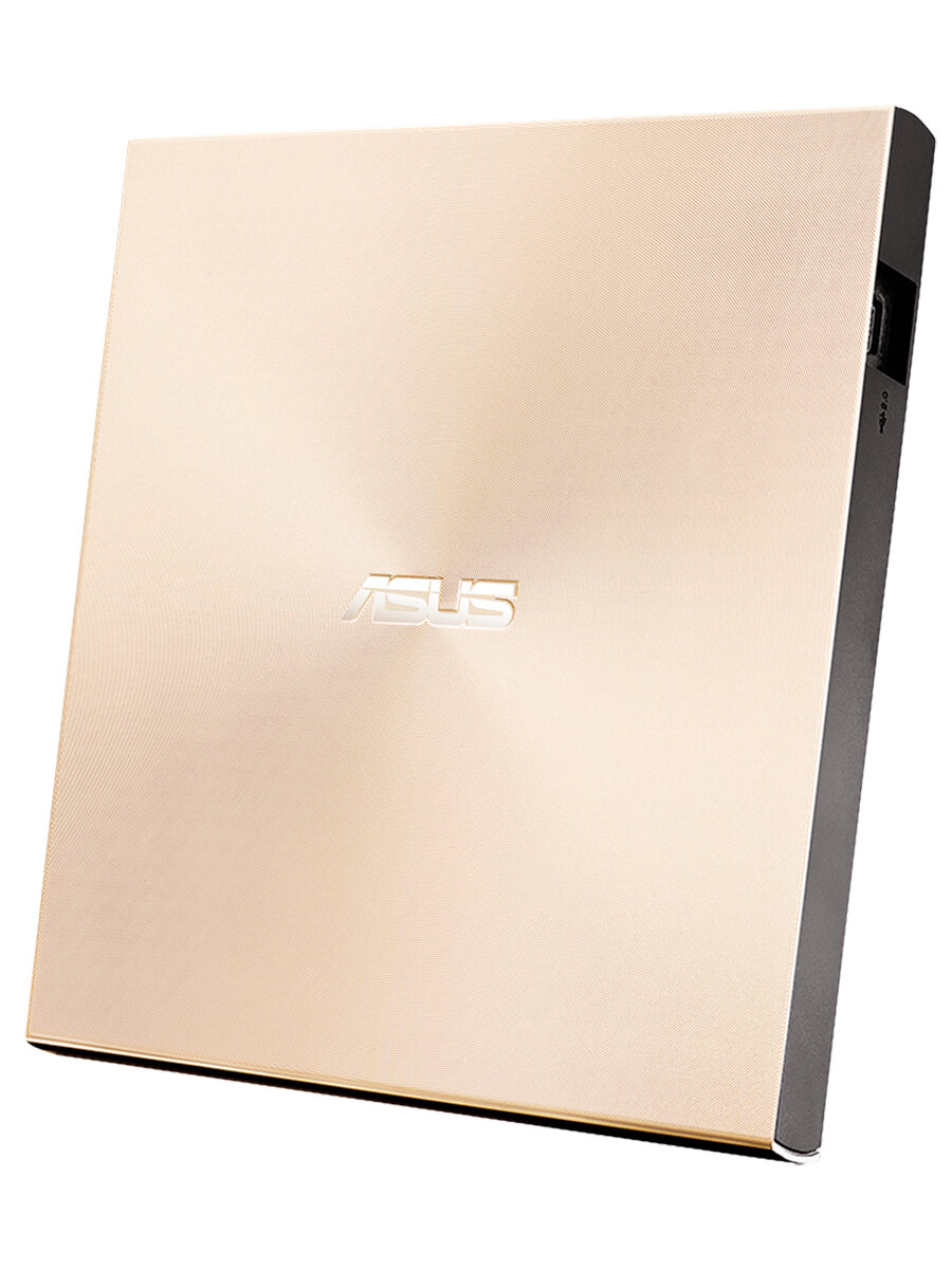 Внешний дисковод USB2.0/USB-C ASUS ZenDrive U9M CD-RW/DVD-RW для компьютера и ноутбука SDRW-08U9M-U золотой