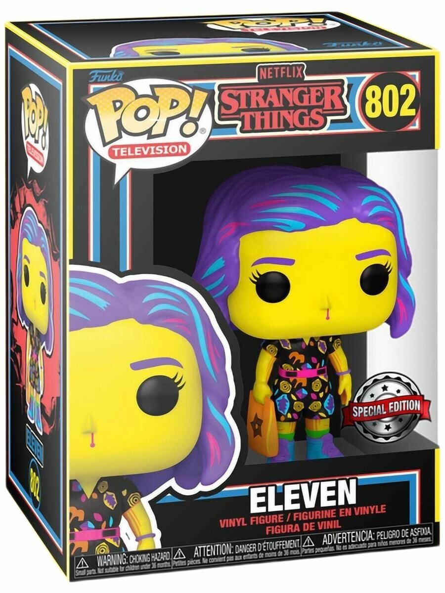 Фигурка Funko POP! Television. Stranger Things: Eleven in Mall Outfit (BLKLT) (Target Exclusive) (802)