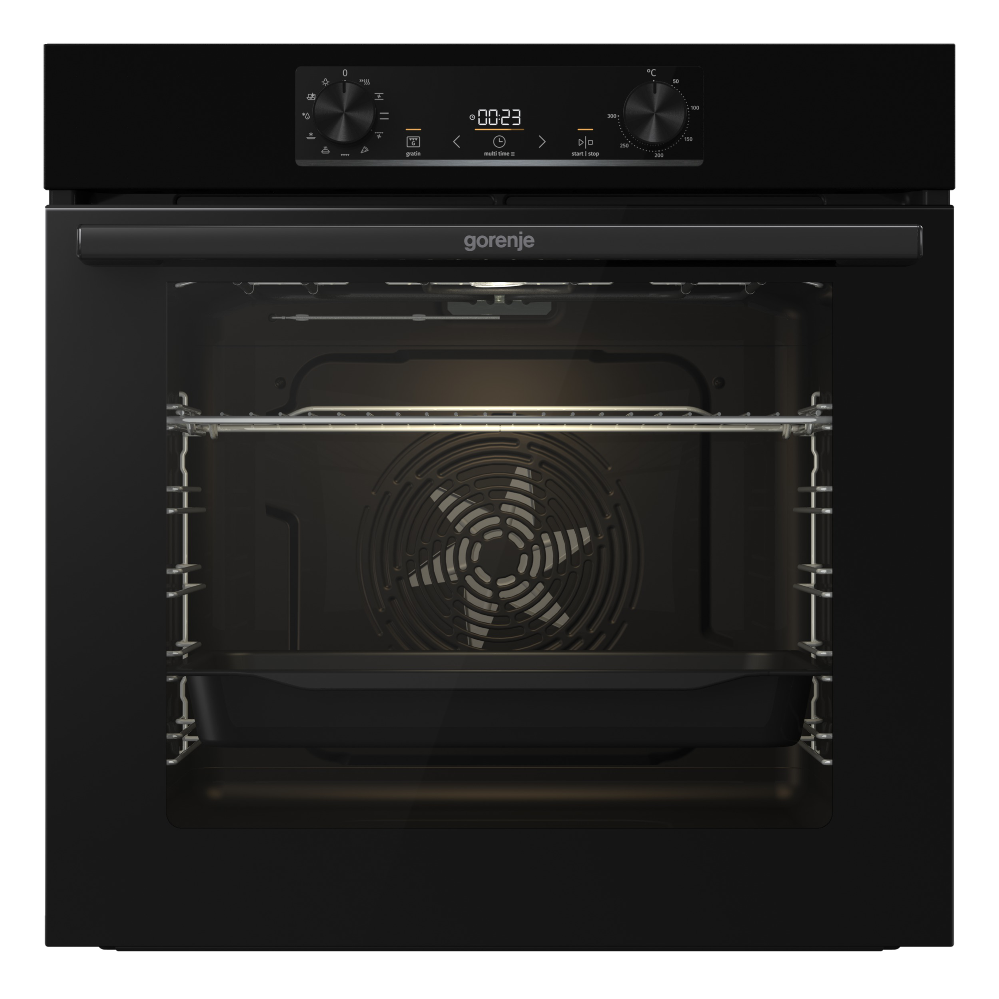 Электрический духовой шкаф встраиваемый Gorenje BO6735E02BKOT, класс А, 77 л, Сенсорный программатор, черный