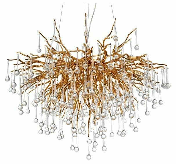 Люстра Divinare Salice 3132 01 SP-10 цвет плафона подвески Прозрачный, цвет арматуры Золото