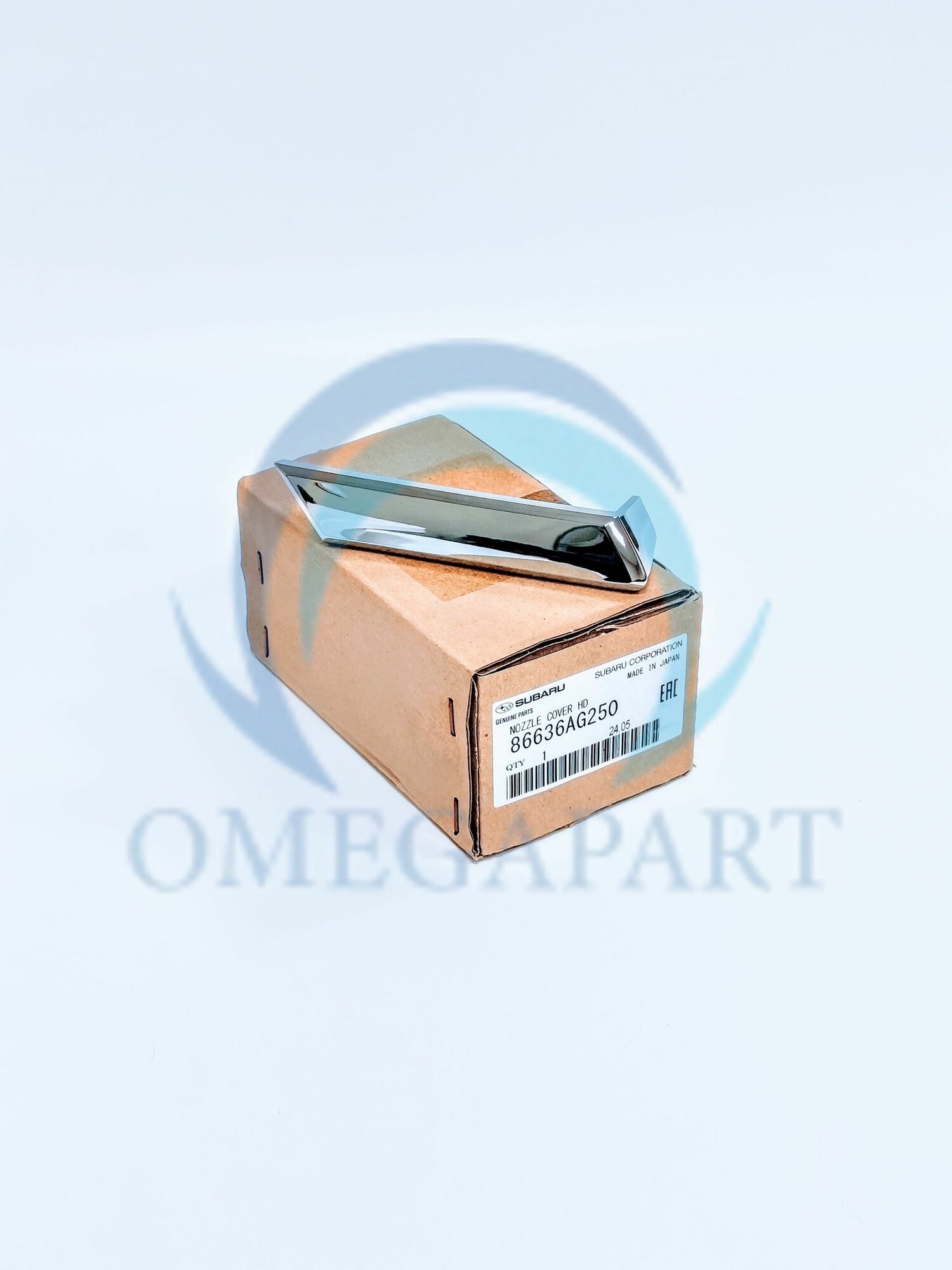 Крышка фopcyнки oмывaтeля правой фapы (заглушка бампера), Subaru 86636AG250