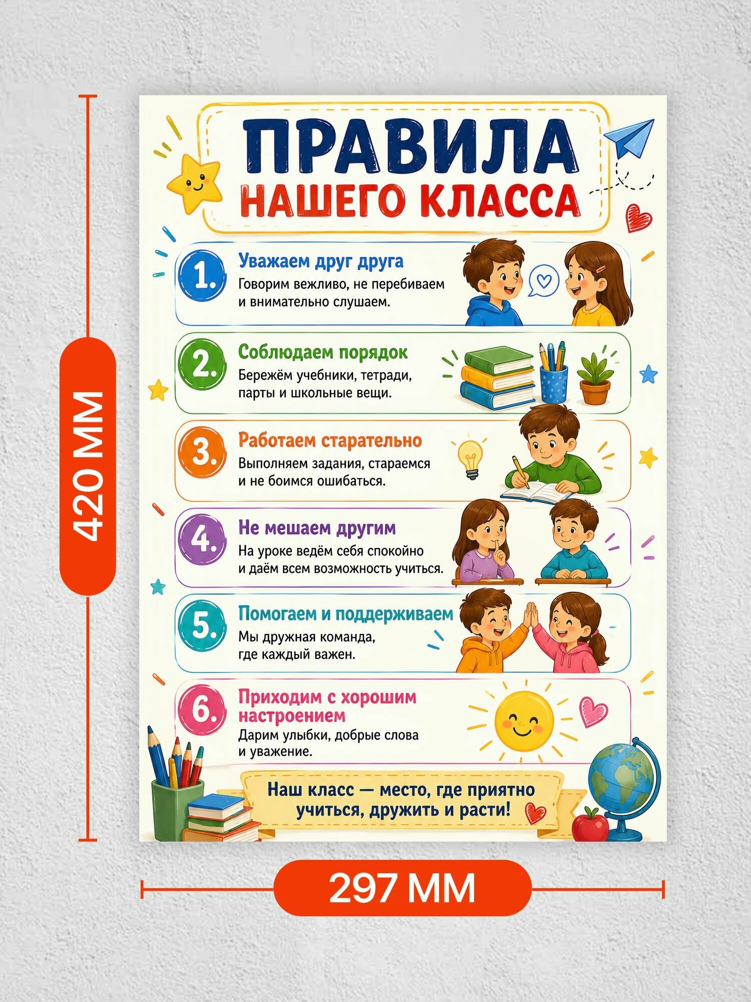 Правила класса плакат — фото 1