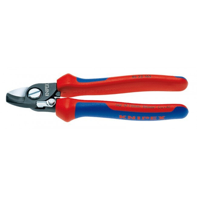 Кабелерез KNIPEX ручной длина 165 мм, d 15 мм (50 кв. мм.), подпружиненные 3-комп ручки KN-9522165