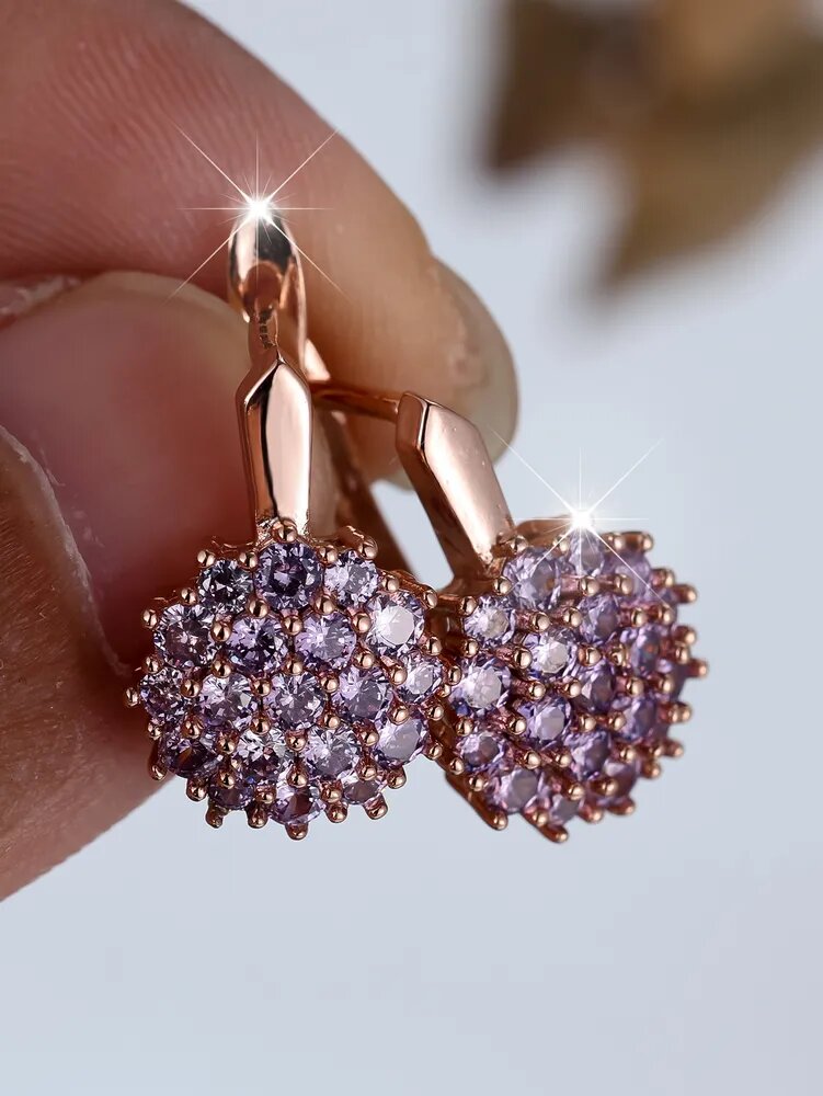 Серьги, фианит