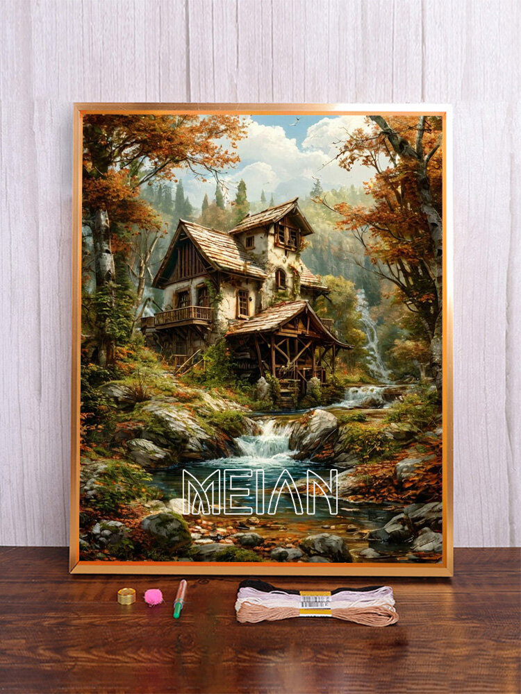MEIAN Набор для вышивания,30x40CM,11CT,40 цветов