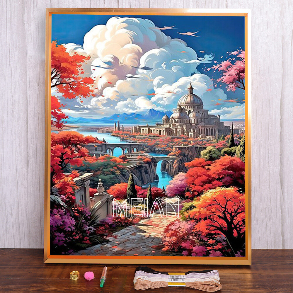 MEIAN Набор для вышивания,30x40CM,11CT,40 цветов
